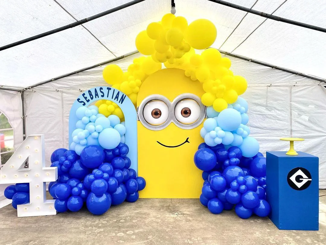 280PCS-Blue-Yellow-Latex-Balloon-Arch-Kit-Baby-Shower-Wedding-Decor ...