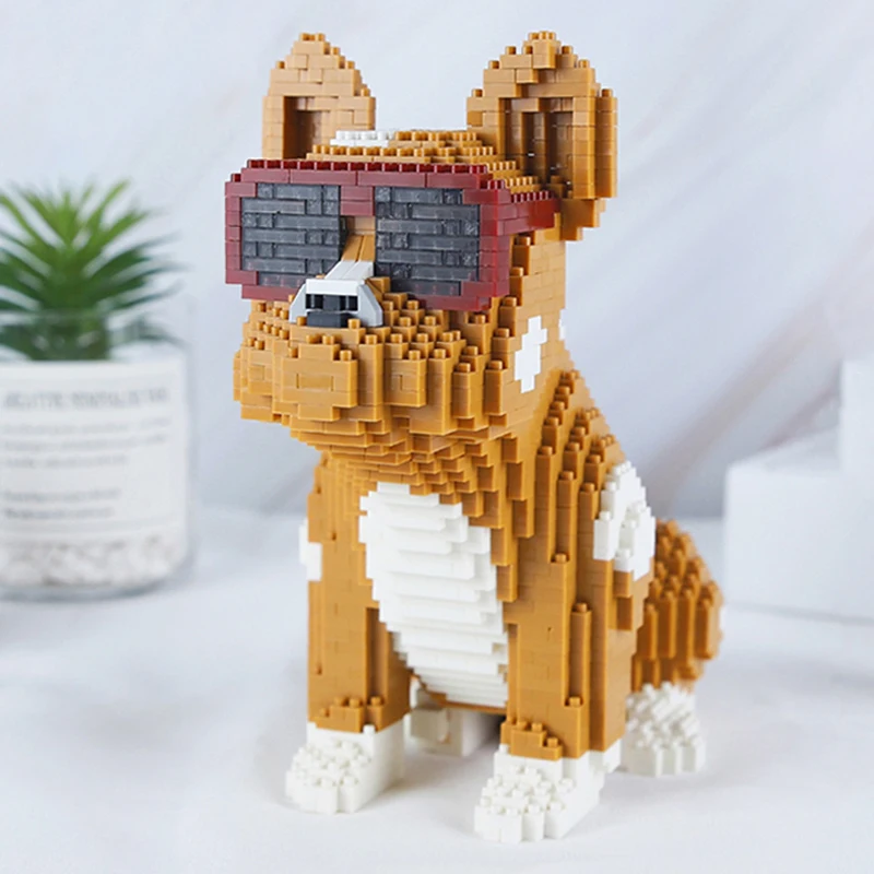 Build your own adorable bulldog with Lboyu 7058 mini diamond blocks ...