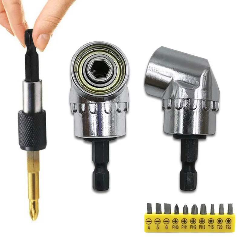 Hex-Bit-Bit-Tools-105-Degree-Angle-Adjustable-Screwdriver-Socket-Holder ...