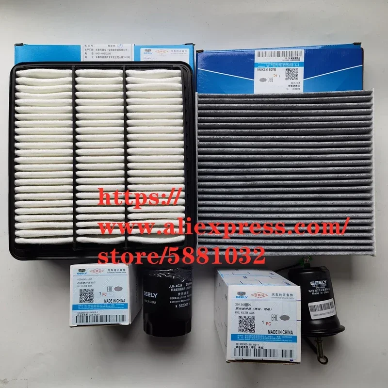 4pcs-set-Filter-Set-for-Geely-Atlas-2-4L-Air-Oil-Cabin-Fuel-Filter ...