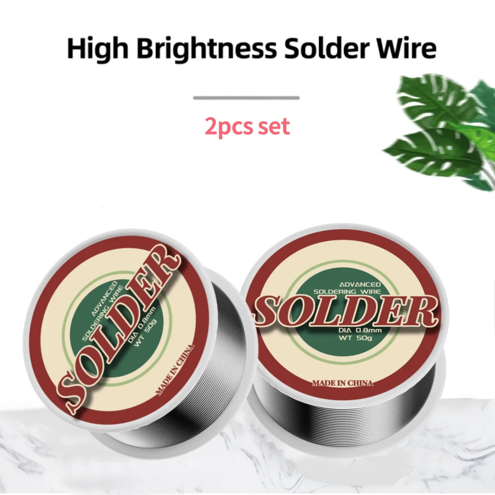 Solder-Wire-Small-Roll-2Pcs-Electrolytic-Welding-Wire-High-Brightness ...