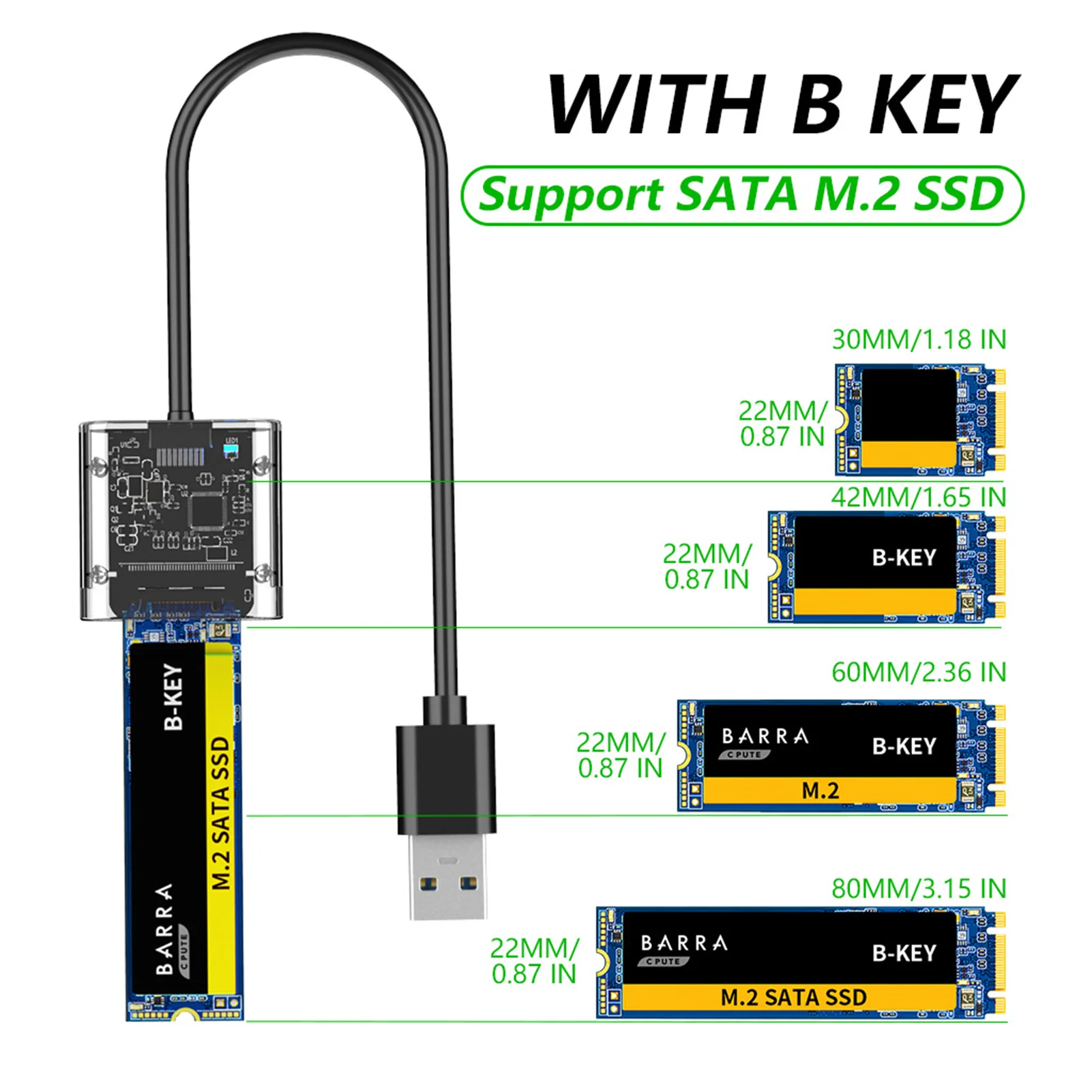 Boîtier De Disque Dur M2 Ssd, Nvcloser/sata M.2, Adaptateur Haute ...