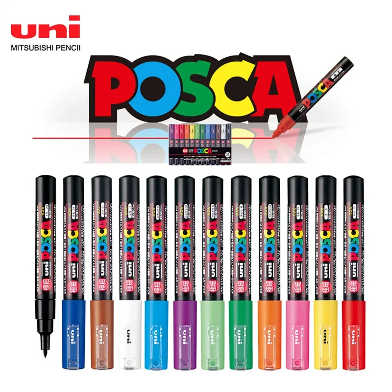 1-pcs-UNI-POSCA-PC-1M-Acrylic-Marking-Pen-0-7mm-Thin-Head-Painting-Pen ...