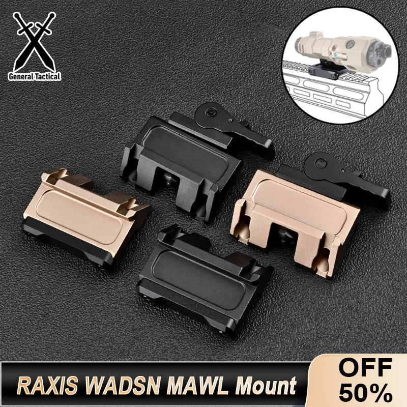 WADSN RAXIS Unit Metal Mount Base For MAWL C1 Tactical Fast QD Lever ...