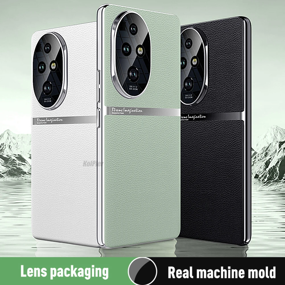 Original Leather Case For HONOR 200 Pro Shockproof Back Cover Plating ...