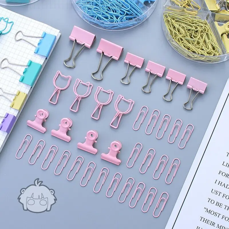 Juego-de-Clips-de-carpeta-largos-coloridos-Clips-de-papel-creativos ...