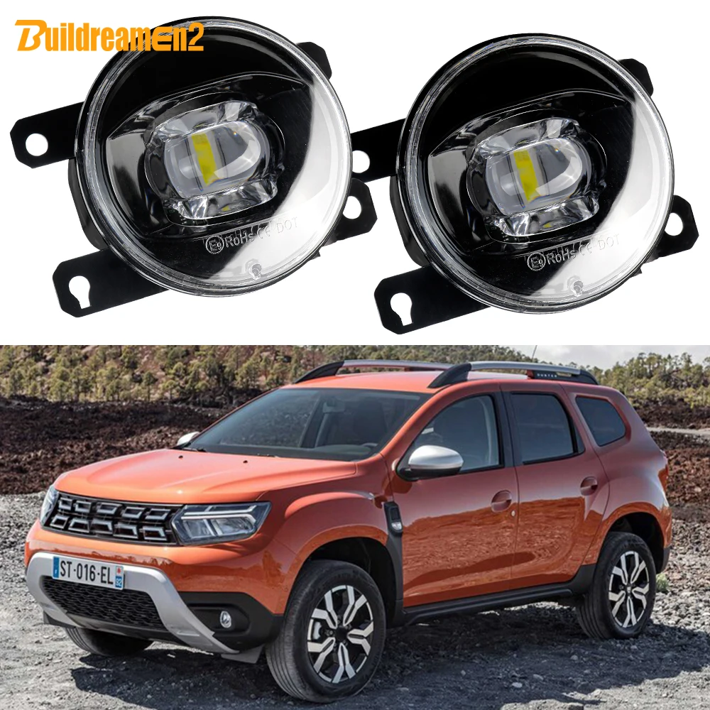 2-Pieces-LED-Lens-Fog-Light-For-Dacia-Renault-Duster-2010-2020-30W ...