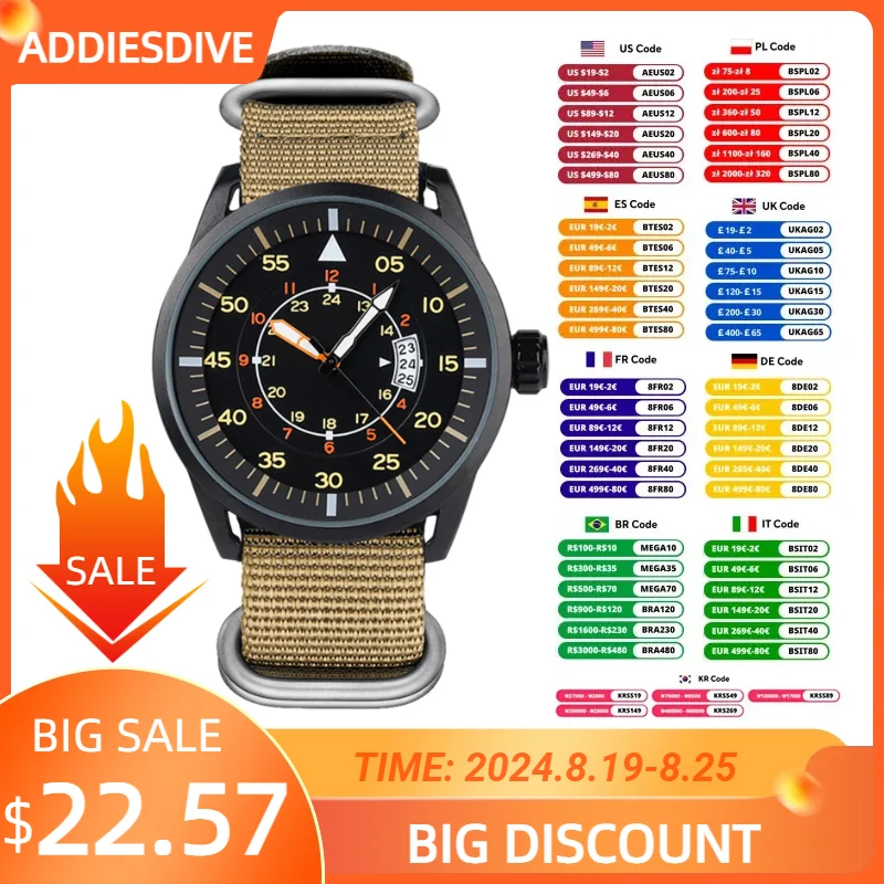 ADDIESDIVE-JD1508-Men-s-Quartz-Watch-Round-Hardlex-Dial-Window-Watches ...