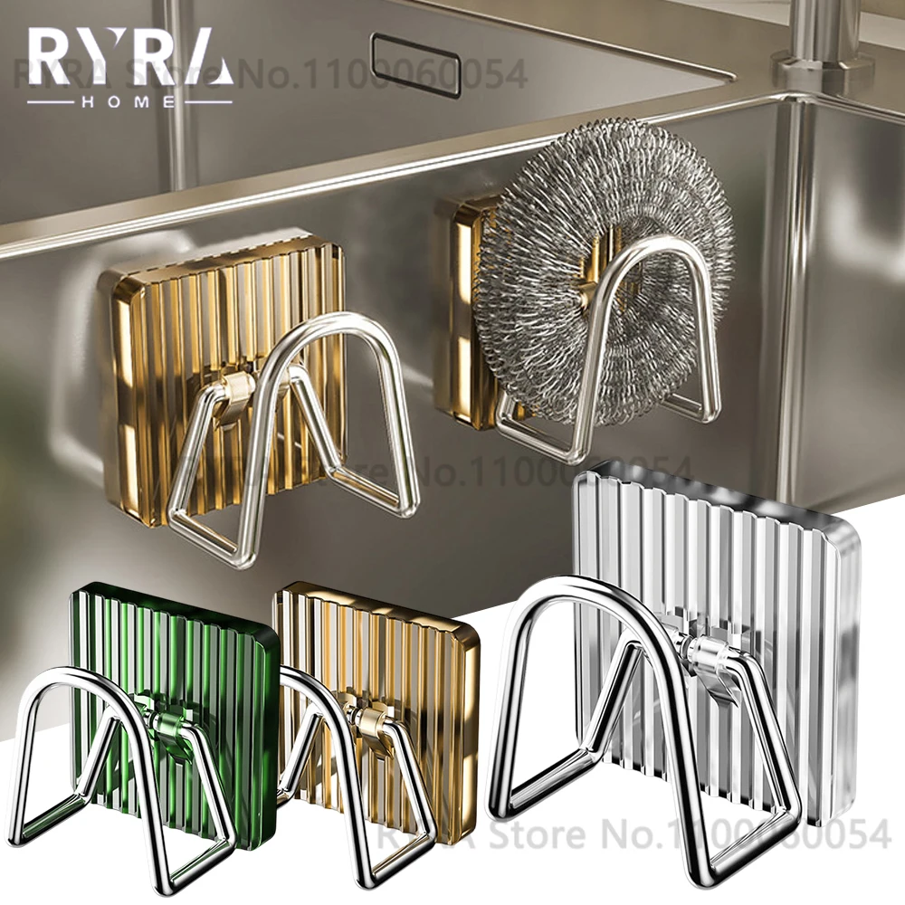 Kitchen Sponge Holder Sink Sponge Wall Shelf Hook Sponge Organizer ...