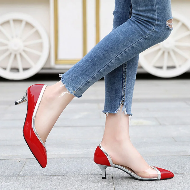 Ladies-Stiletto-Shoes-Pointed-Toe-Pumps-Sexy-Side-Air-Commuter-Fashion ...