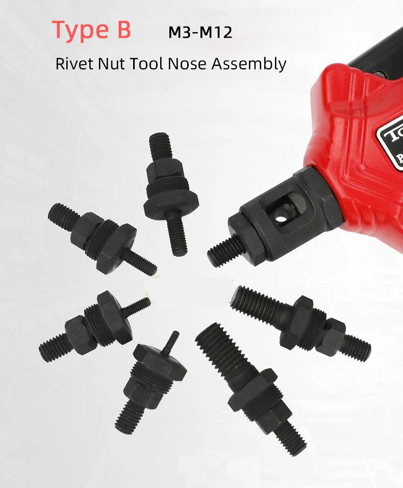 Rouge - Manual Nut Rivet Gun Nose Assembly Piece Hand Riveter Tool Head ...
