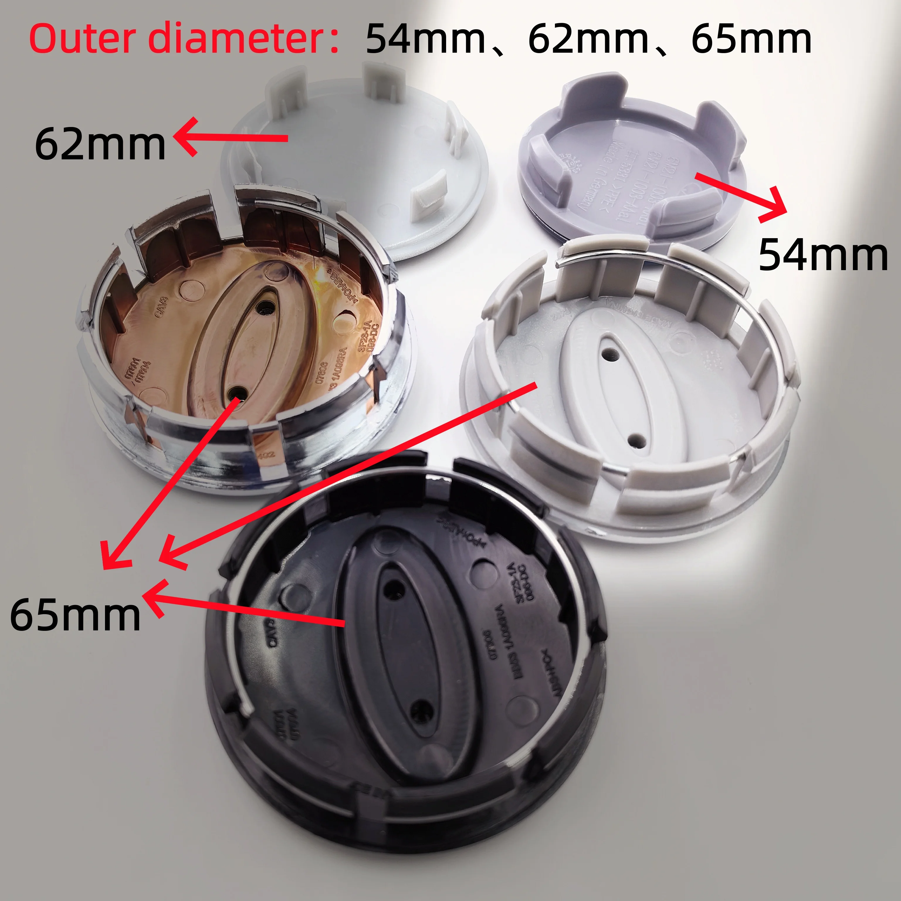4pcs Car Wheel Center Caps 54/62/65mm hub center cap Covers Metal ...