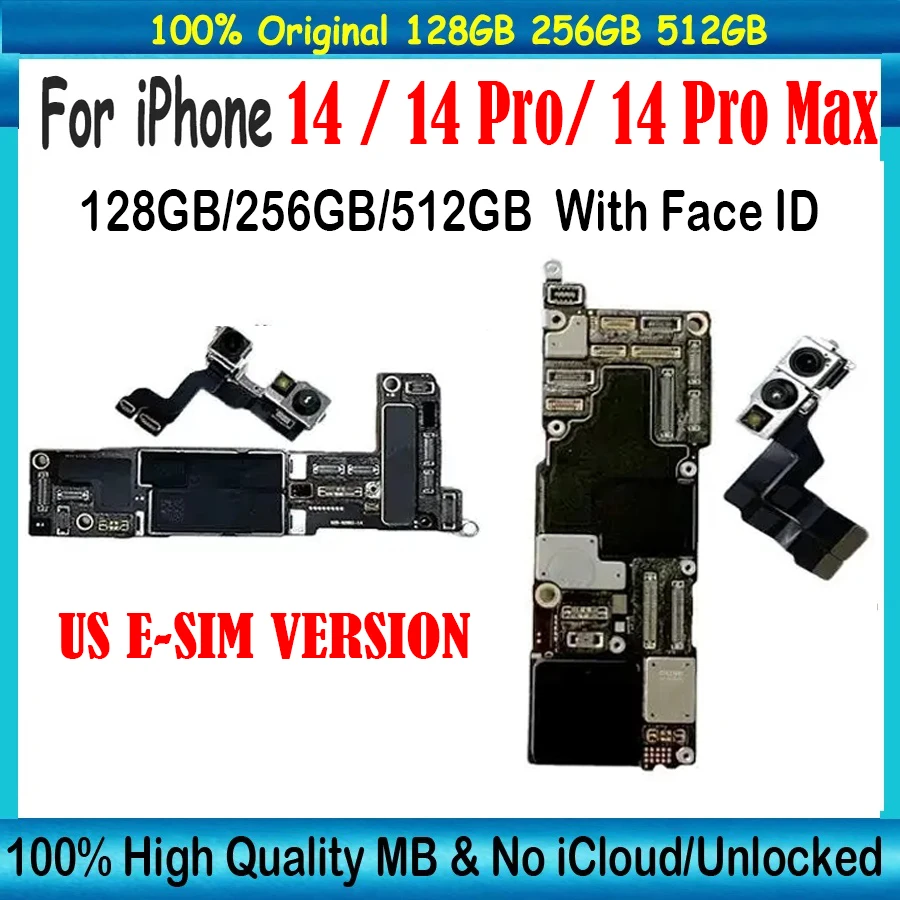 E-SIM-US-Version-For-iPhone-14-Pro-Max-Motherboard-With-Face-ID-Clean ...