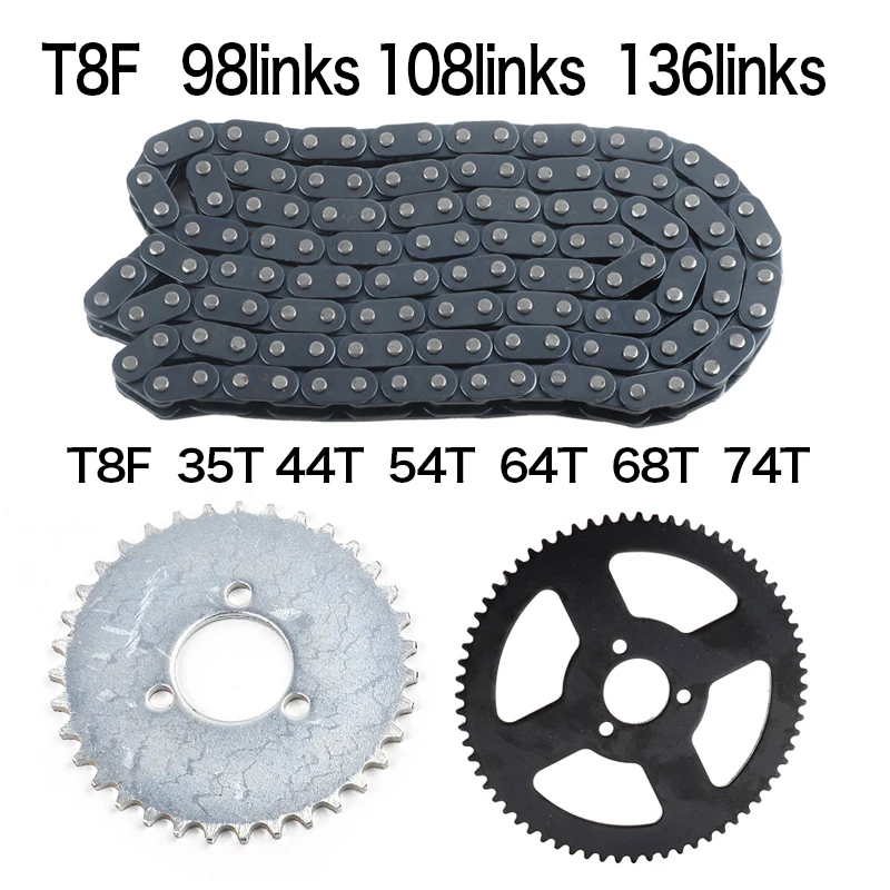 T8F-Chain-Rear-98-108-136-linksSprocket-Pinion-35T-44T-54T-64T-68T-74T ...