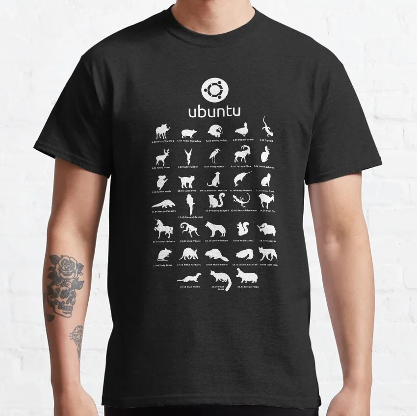 Funny-Ubuntu-Linux-Releases-pets-fan-art-T-Shirts-for-Men-O-Neck-100 ...
