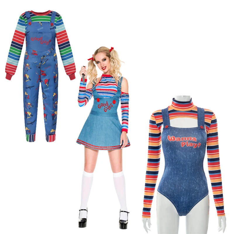 Disfraz-de-Chucky-para-hombre-y-mujer-traje-de-Cosplay-con-camisa-y ...