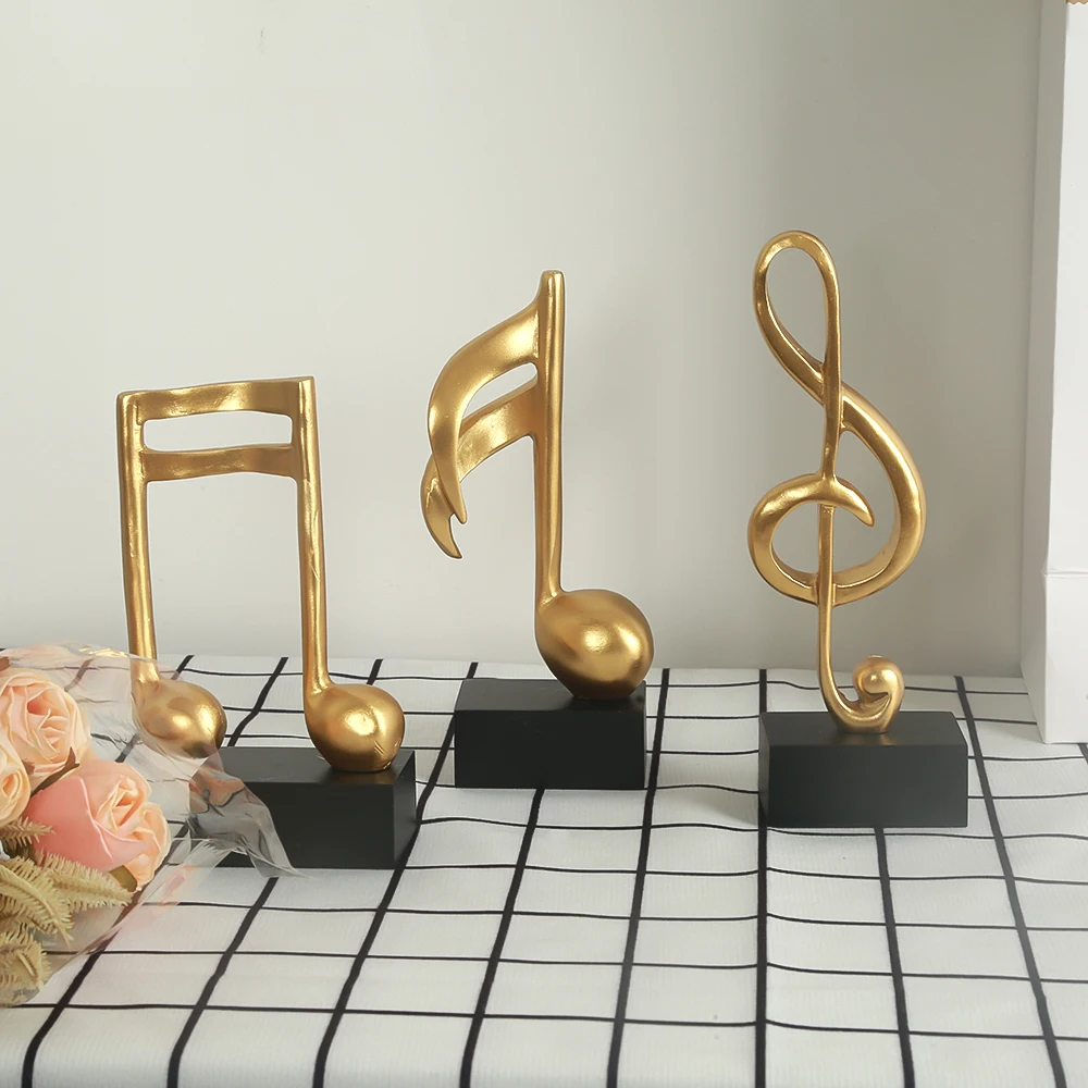 Model Ornament Gold color Music Symbol Desktop Decoration Light Luxury ...