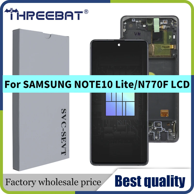 Super-AMOLED-For-Samsung-Note-10-lite-Lcd-N770F-with-Frame-Display ...