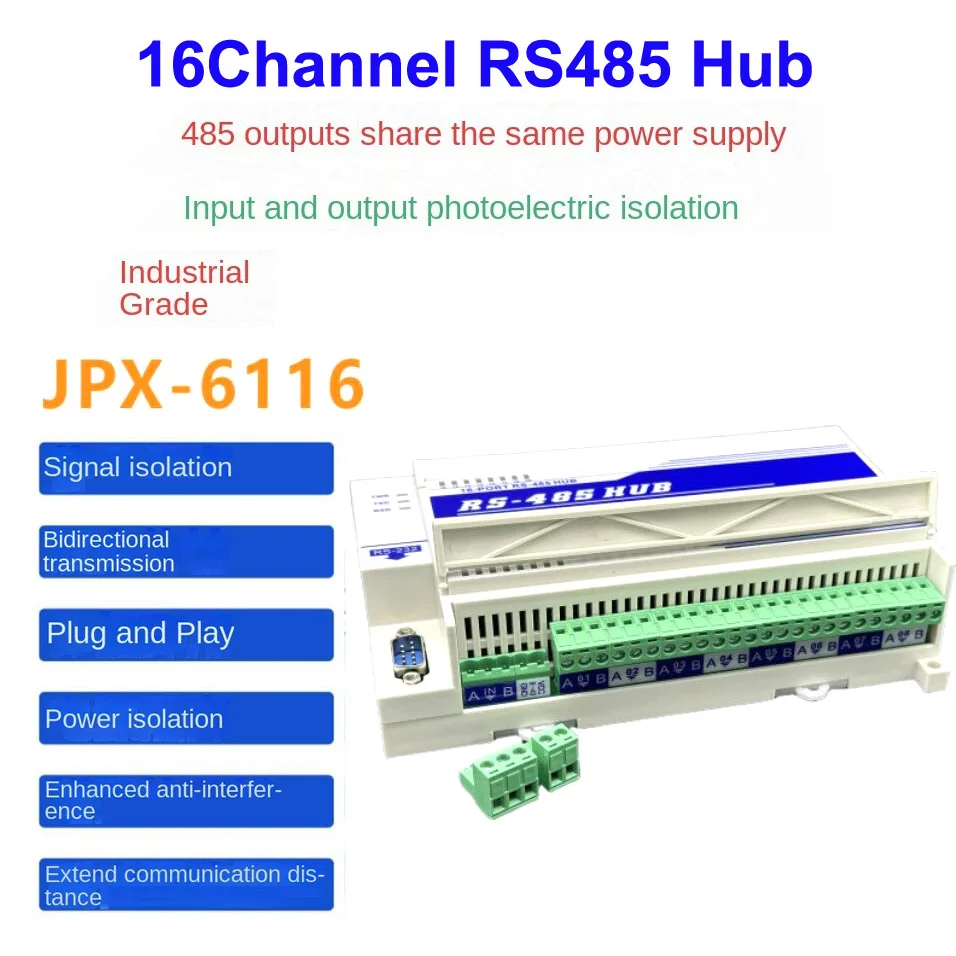 Industrial-8CH-16CH-Isolated-RS485-Hub-Distributor-Power-Signal ...
