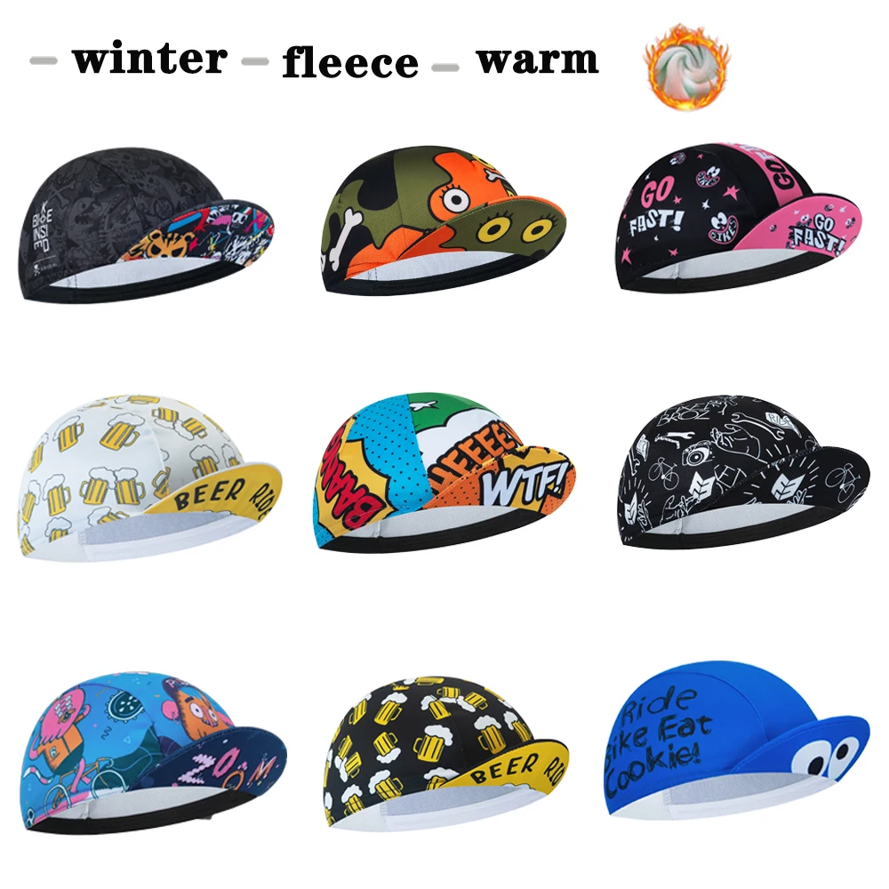 Winter Fleece Cycling Cap Outdoor Sports Warm Hat Highway Mountain Bike ...