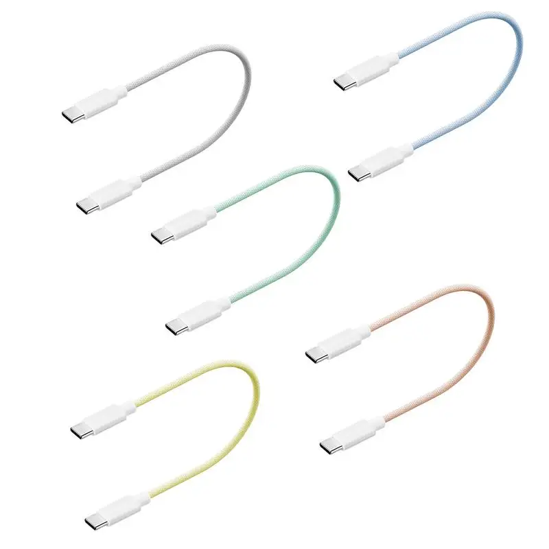 30CM-60W-Type-C-to-USB-C-PD-fast-charging-cable-Nylon-Braided-Portable ...