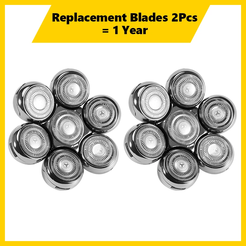 Replacement 7 Shaving Heads Blade 7D Razor Blade for Men Electric ...