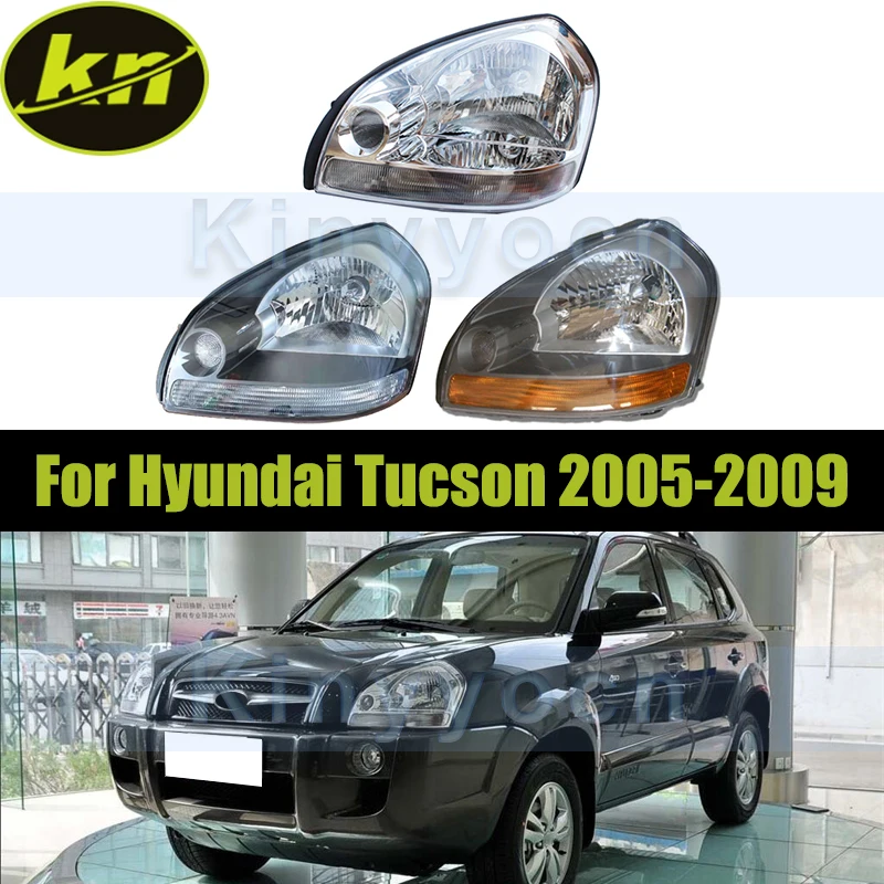 Car Front Bumper Headlight Headlamp For Hyundai Tucson 2005-2009 Head ...