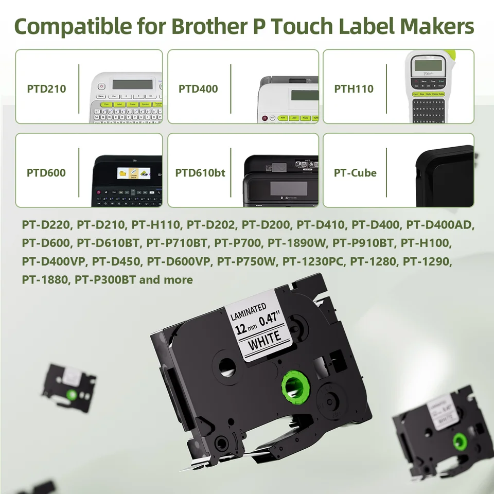 TZe-231 Refill Brother P-Touch Label Tape 12mm 5-Pack - TZe-231 ...