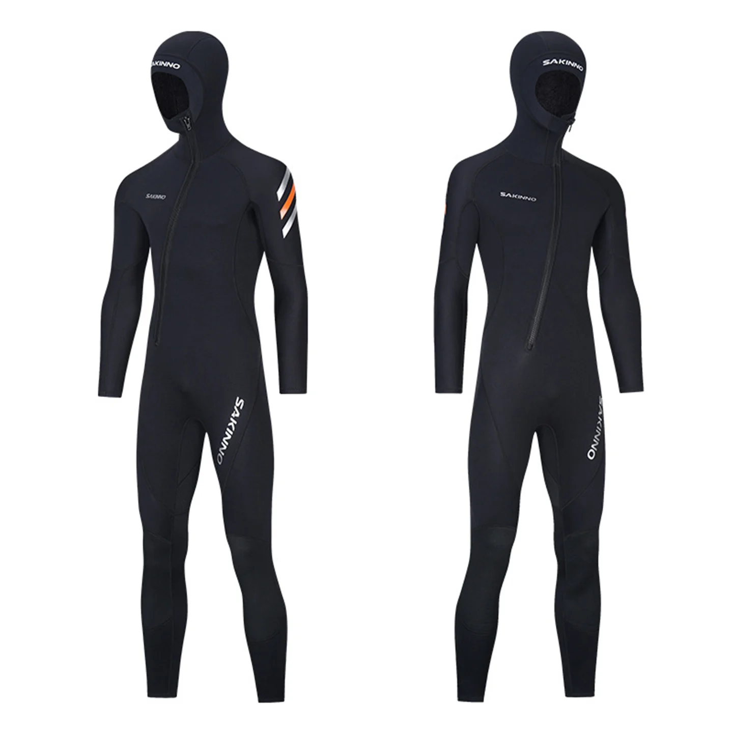 Winter-Men-s-Hooded-2MM-Neoprene-Thermal-Wetsuit-Front-Diagonal-Zipper ...