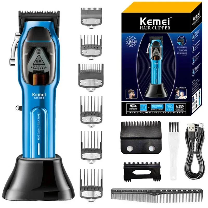 Kemei-Professional-Men-s-Hair-Clipper-Rechargeable-Beard-Hair-Trimmer ...