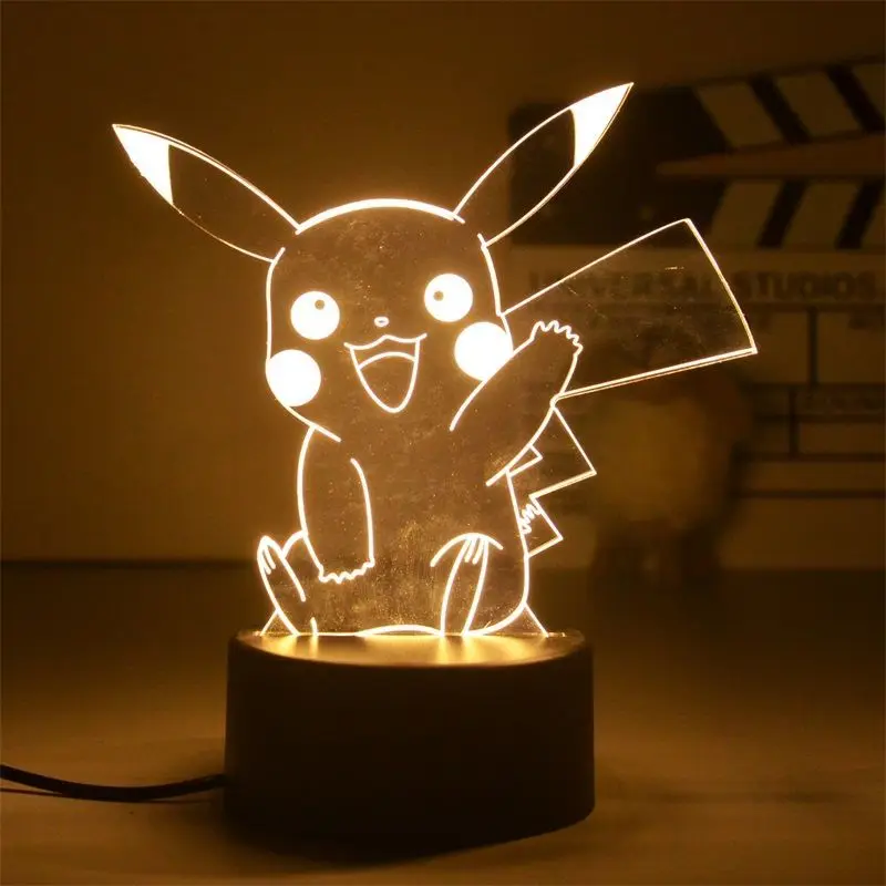 Pokemon 3D Led Nacht Licht Modell Spielzeug Anime Pikachu Figuren ...