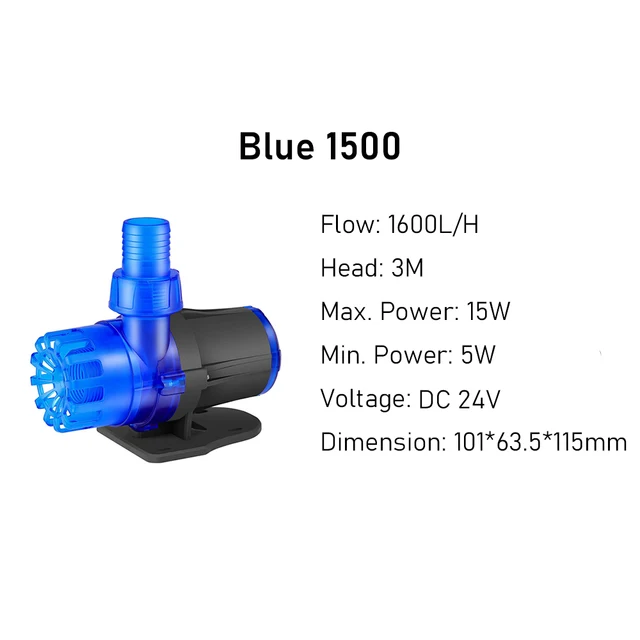 ZKSJ Blue Series Super Quiet DC Aquarium Water Pump for Saltwater and ...