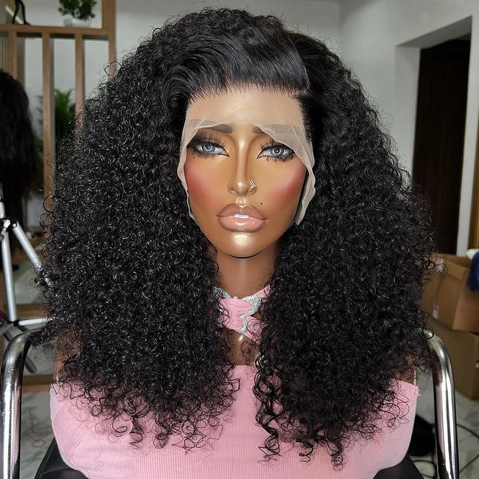 Curto-Curly-Cabelo-Humano-Bob-Perucas-Onda-De-gua-Lace-Front-Onda ...