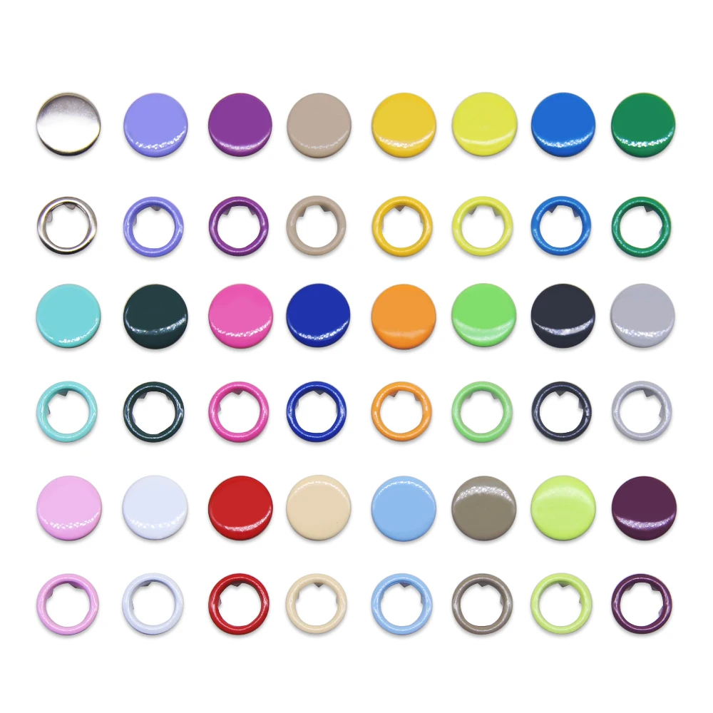 10mm Metal Prong Snap Button Press Button Studs Fasteners Hollow Prong ...