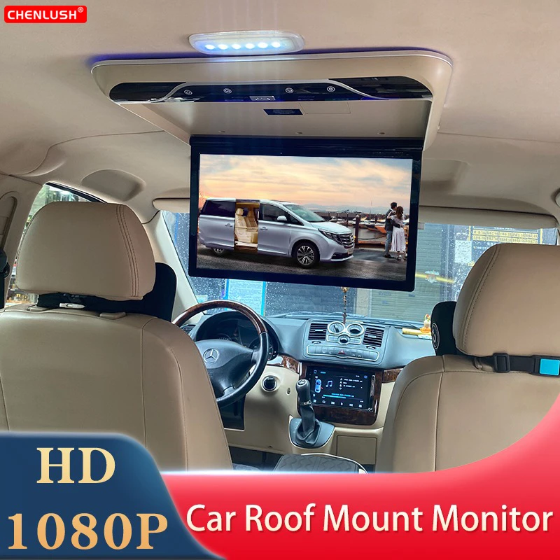 19 Inch Car Monitor Hd Lcd Screen Automobile Ceiling Tv Mp5 Multimedia ...