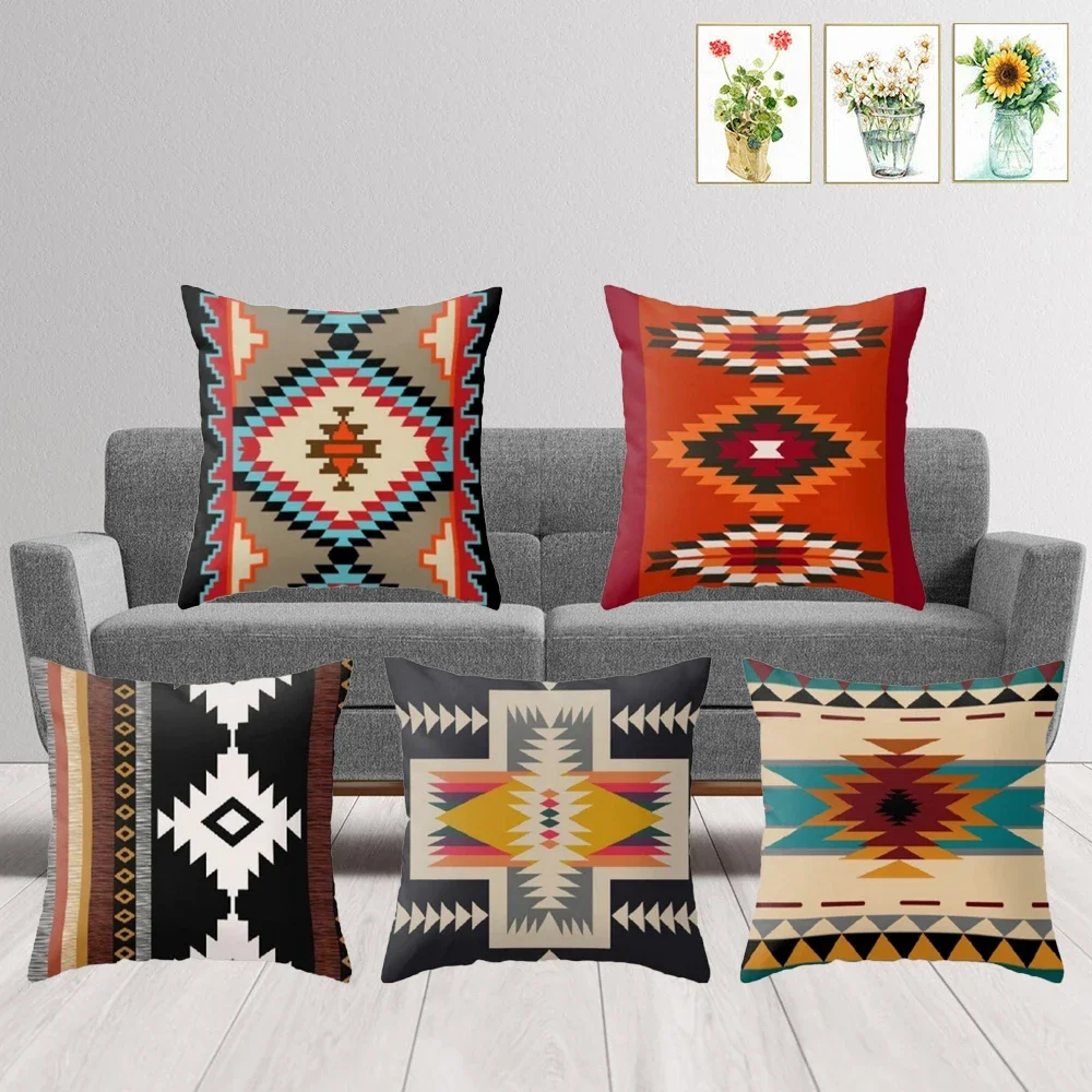 Decorative-Pillowcase-Sofa-Geometric-Southwest-Cushion-Cover-Aztec ...