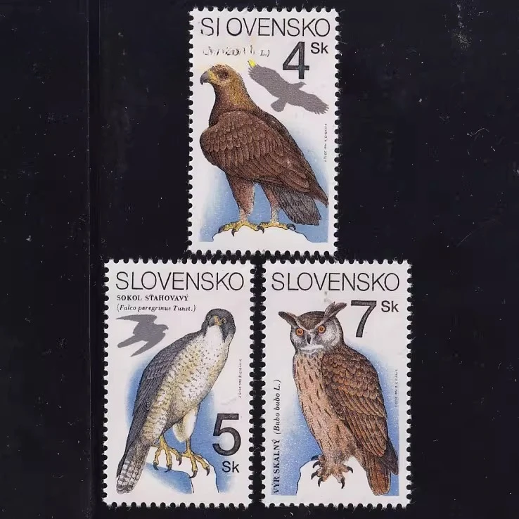 3Pcs/Set New Slovakia Post Stamp 1994 Raptors: Golden Eagle, Peregrine ...