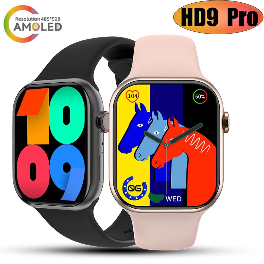 HD9 Pro Smart Watch Men Women 2.2'' AMOLED Screen Bluetooth Call NFC ...