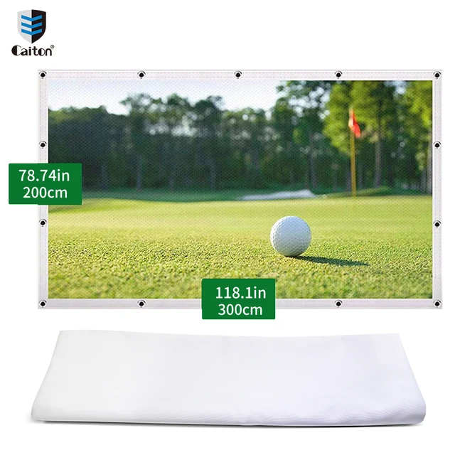Caiton Golf Simulator- Indoor Golf Screen - Real Ball Feedback - Clear ...