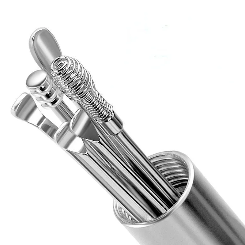 Stainless-steel-ear-scoop-ear-picking-tool-set-adult-children-spiral ...