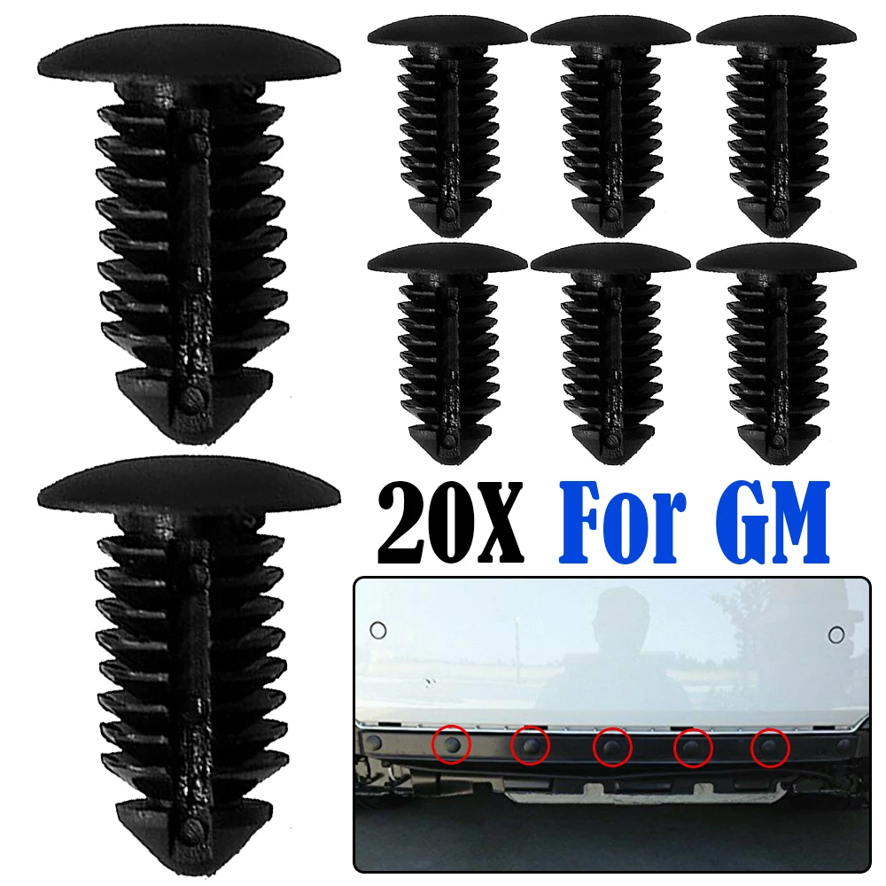 20Pc-10mm-Hole-Fastener-Fender-Bumper-Retainer-Rivet-Clips-For-Ford ...