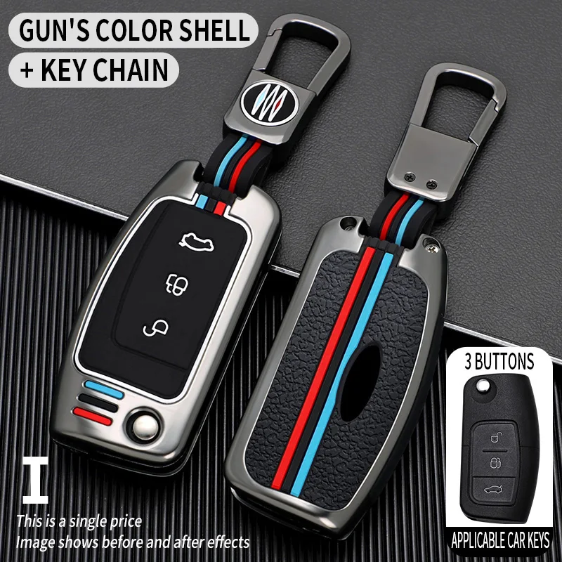 Car Key Case Cover Shell Fob for Ford Fiesta Focus 2 Ecosport Kuga ...