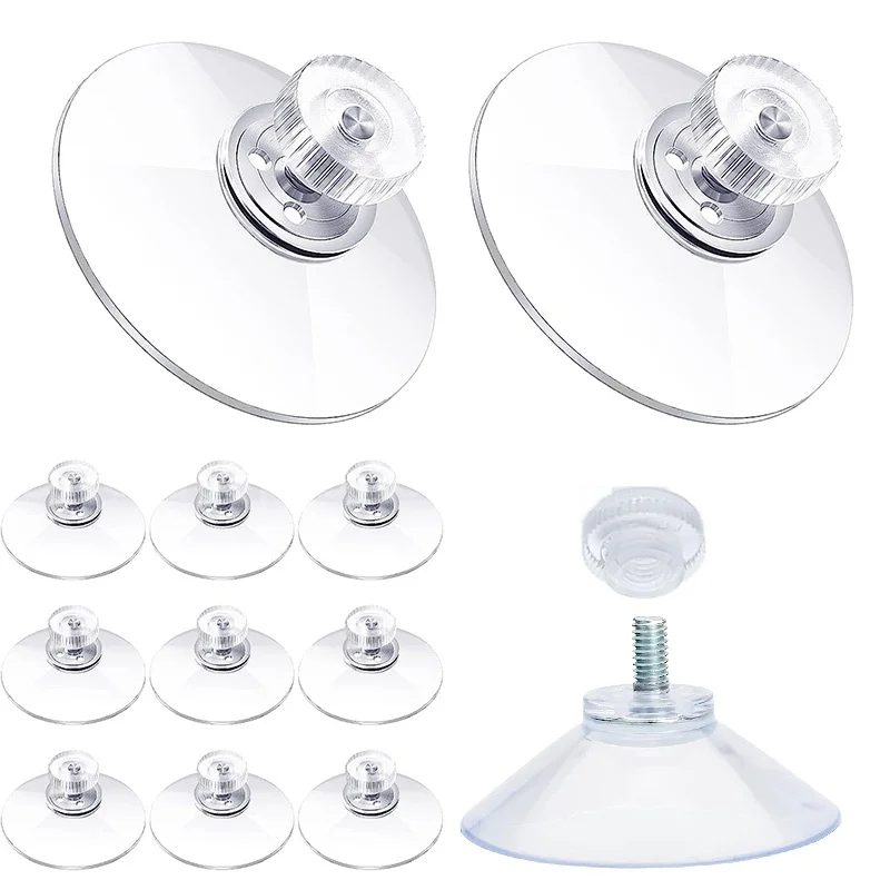 5/10Pcs 25/32/41/53mm Round Strong Transparent Suction Pads White Nut ...