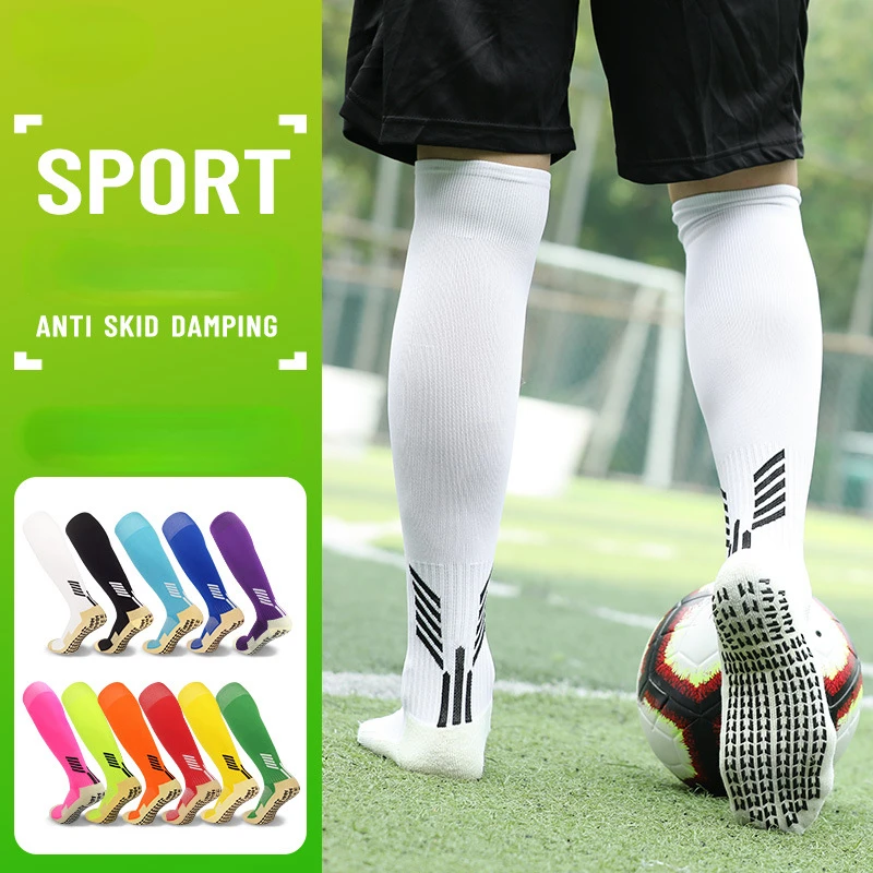 Breathable-Adult-Professional-Soccer-Socks-Knee-High-Long-Stocking-Non ...