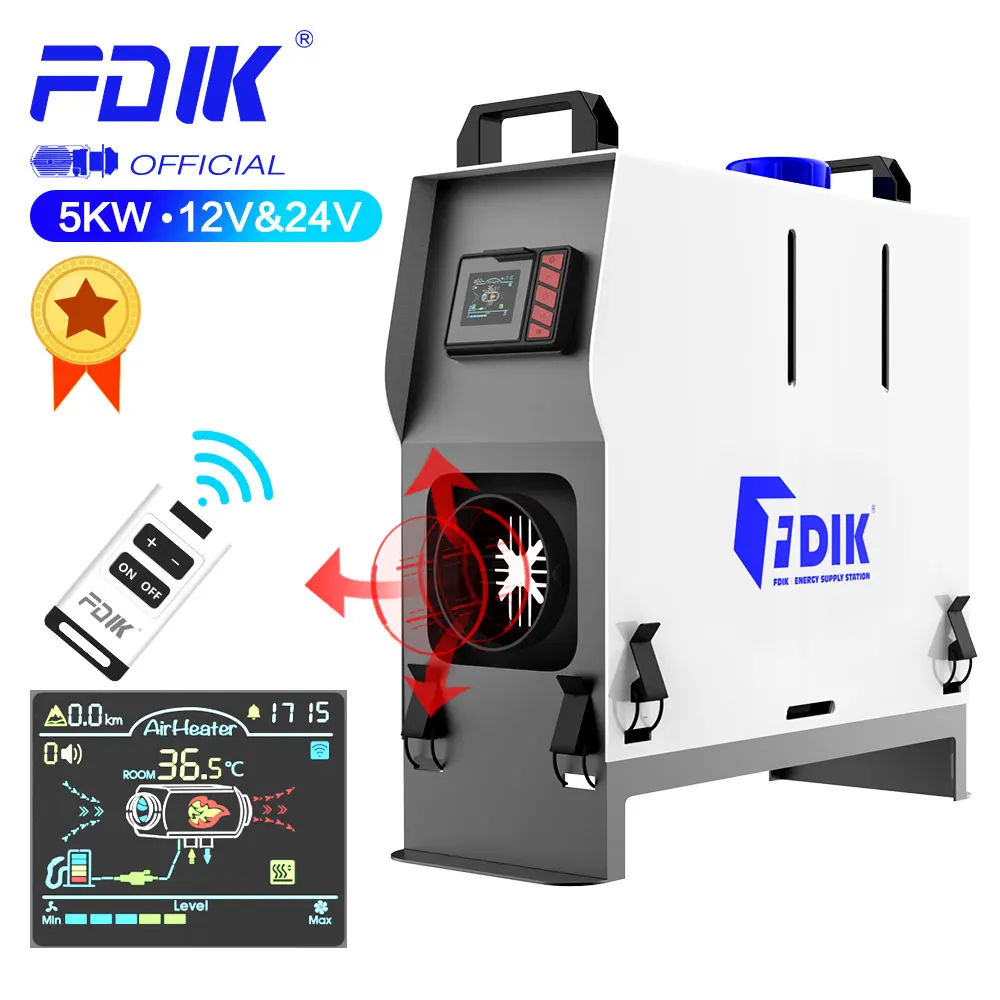 FDIK-Household-Diesel-Heater-Auxiliary-All-In-One-5KW-LCD-for-Garage ...