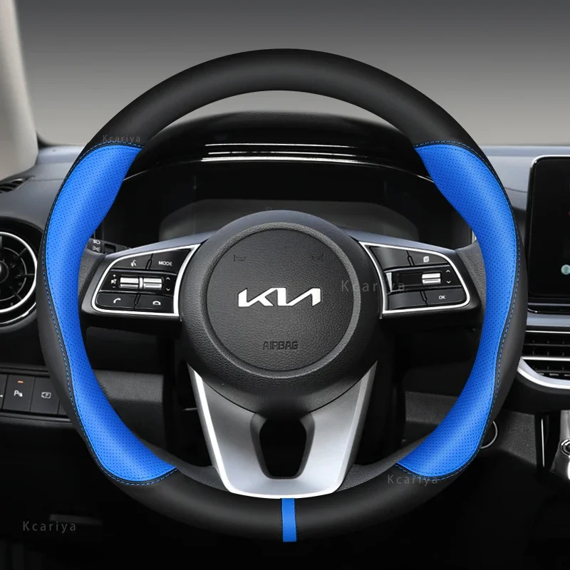 Car-leather-steering-wheel-cover-for-Kia-Sportage-Picanto-Proceed-Xceed ...