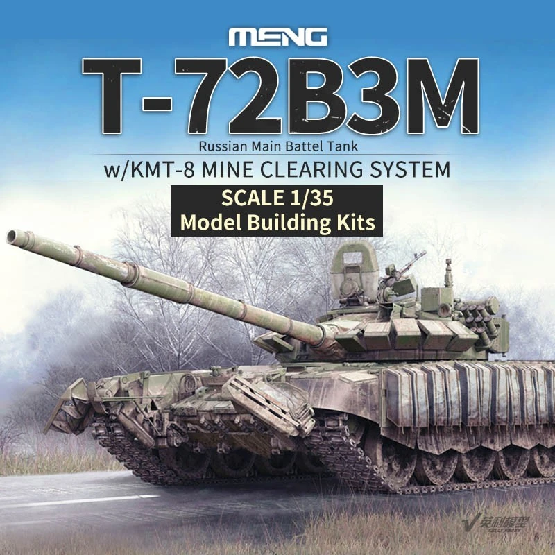 MENG Model TS-053 1/35 Russian Main Battle Tank T-72B3M with KMT-8 Mine ...