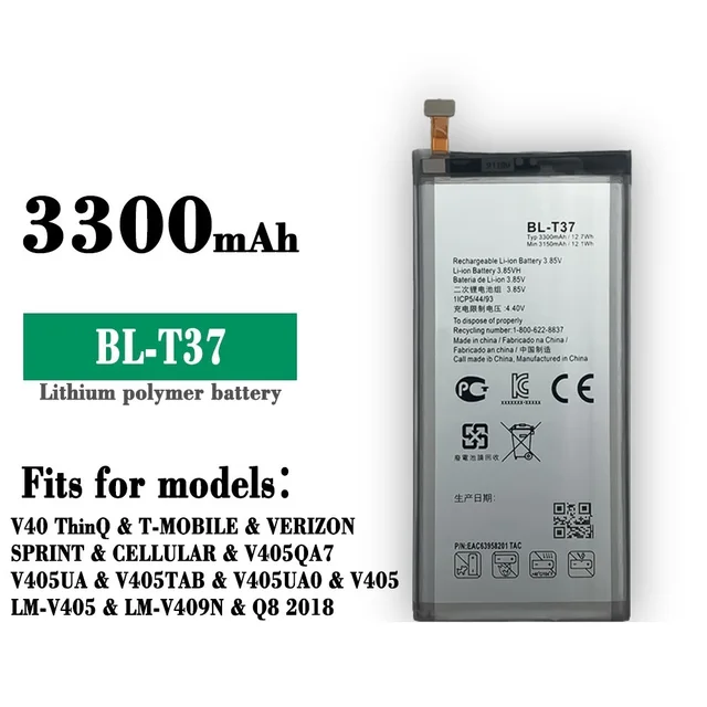BL-T37 Battery For LG V40 ThinQ Q710 Q8 2018 Version Q815L Bateria BL ...