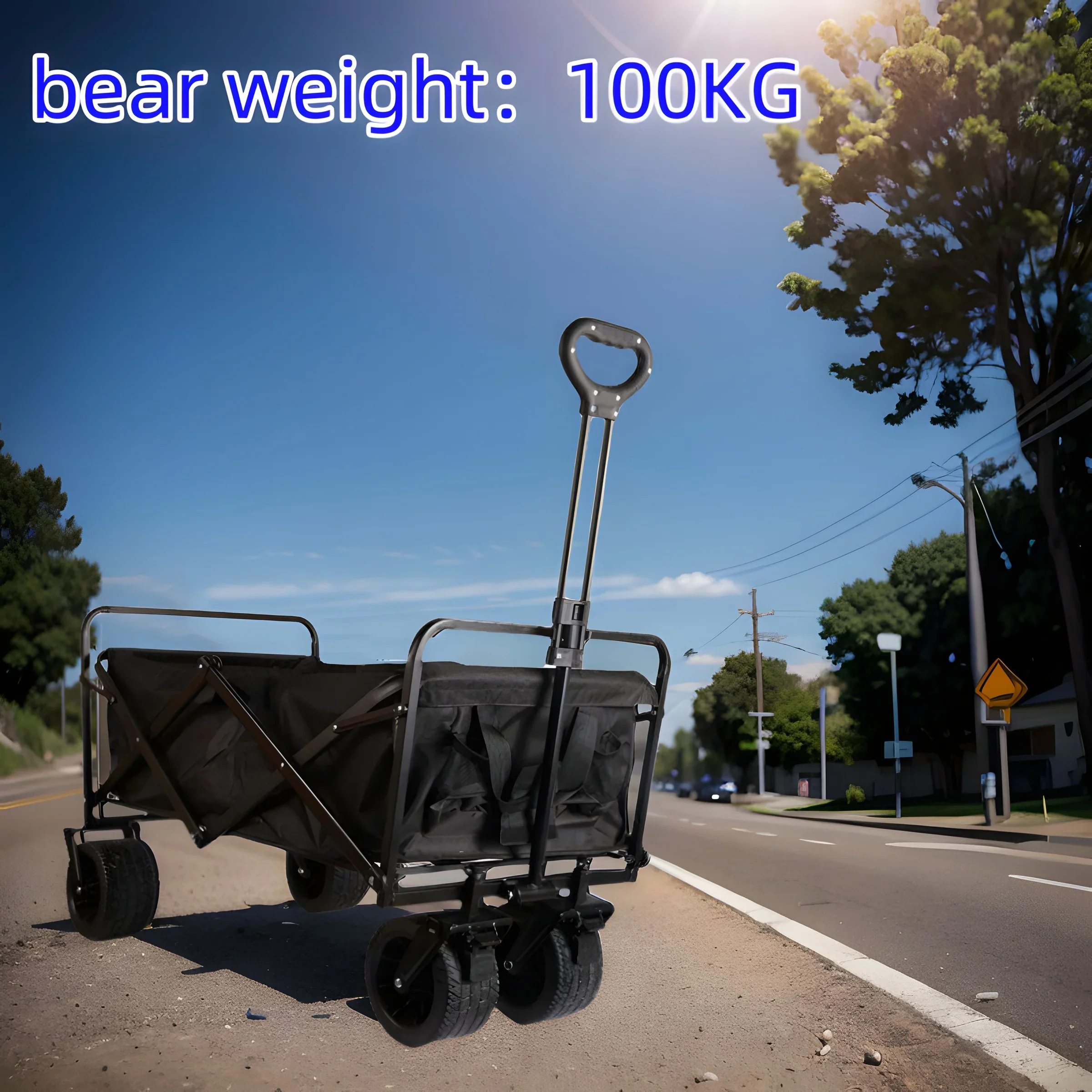 Outdoor-Camping-Vehicle-Camping-Trailer-Portable-Folding-Hand-Pulled ...