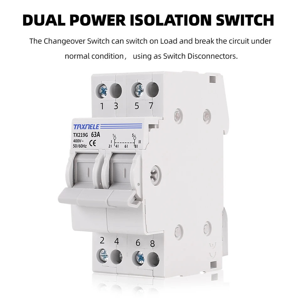 2 Pole Isolating Switch 40A GYHO8 Manual Transfer Isolating Switch ...